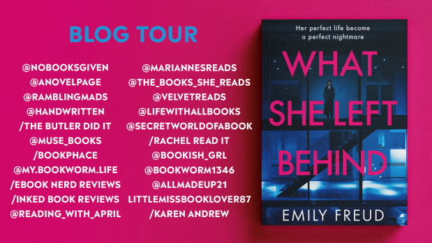 What She Left Behind by Emily Freud – Blog Tour Review – Life With All ...
