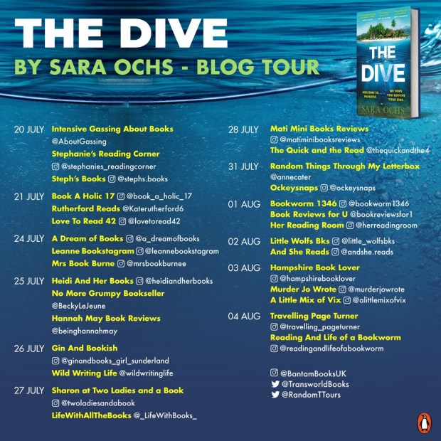 The Dive by Sara Ochs – Blog Tour Review – Life With All The Books
