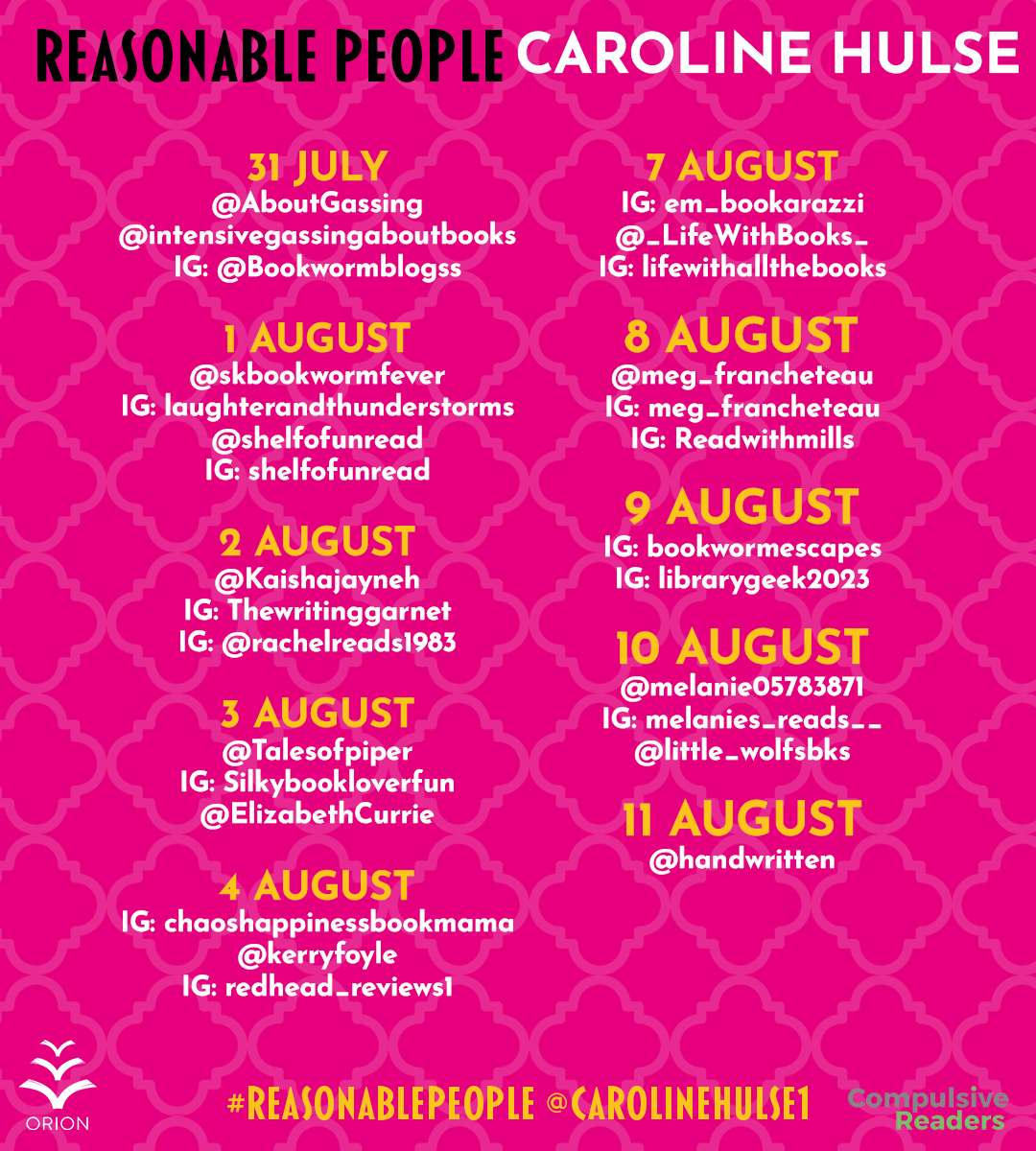 Reasonable People by Caroline Hulse – Blog Tour Review – Life With All ...
