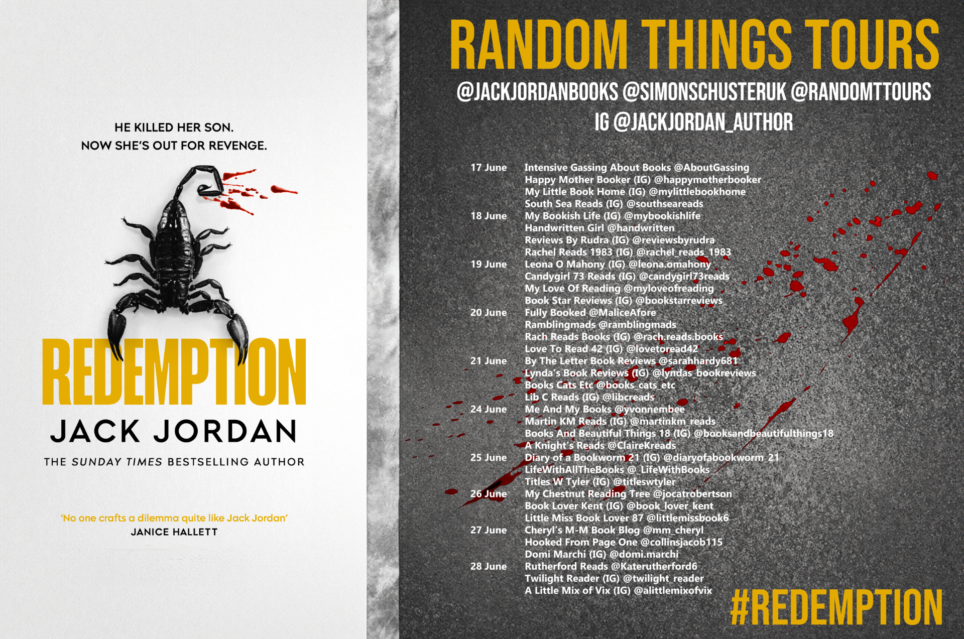 Redemption by Jack Jordan – Blog Tour Review – Life With All The Books